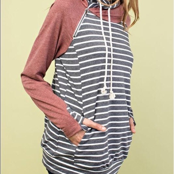 Main Strip | Tops | Main Strip Color Block Double Hood Hoodie | Poshmark